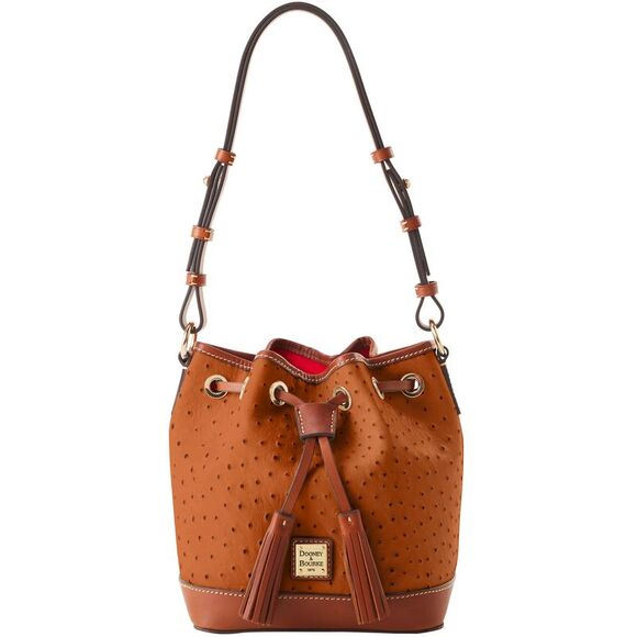 Dooney & Bourke | Bags | Dooney Bourke Ostrich Small Drawstring ...